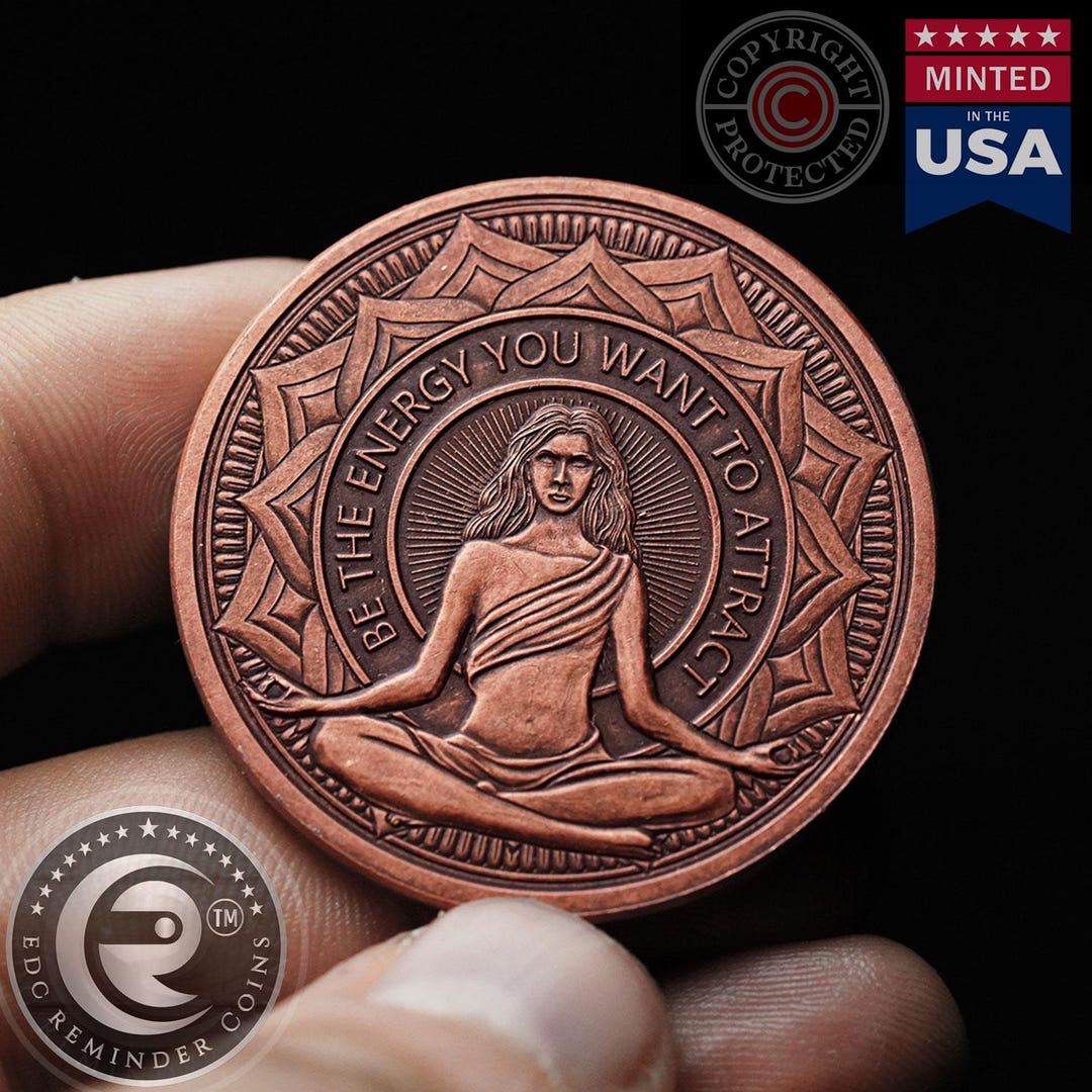 Energy Coin | EDC Reminder Coins | Daily Reminder Motto Medallion ...