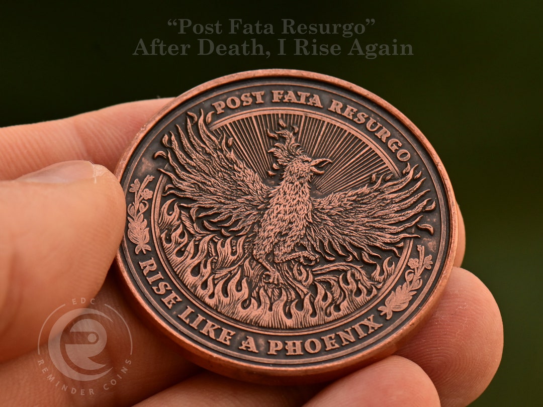 Phoenix Coin EDC Reminder Coin Phoenix Bird Fire Rising Ashes Everyday ...