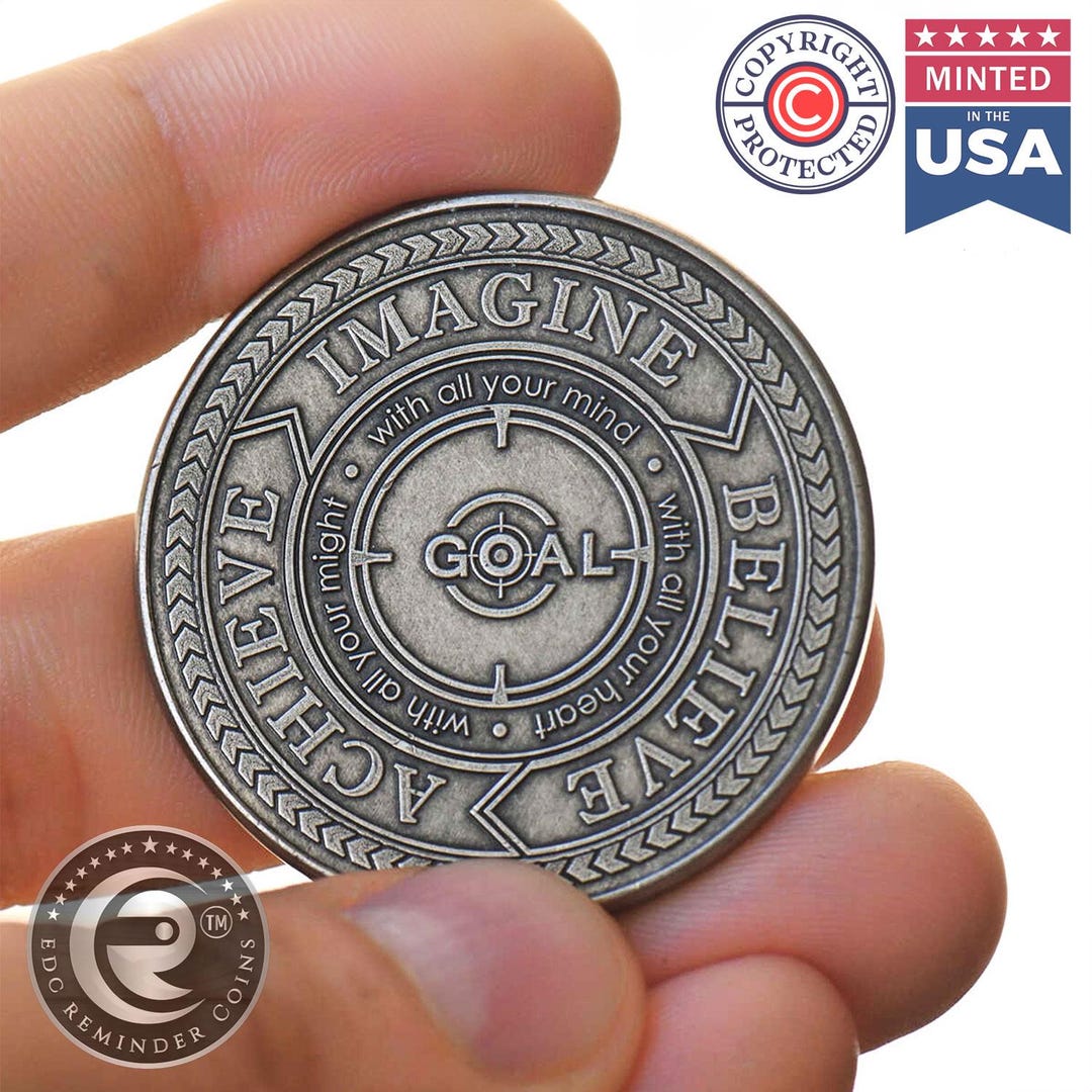 Goal Achiever Coin | Hit Daily Personal Setting Life Goal | Achievement ...