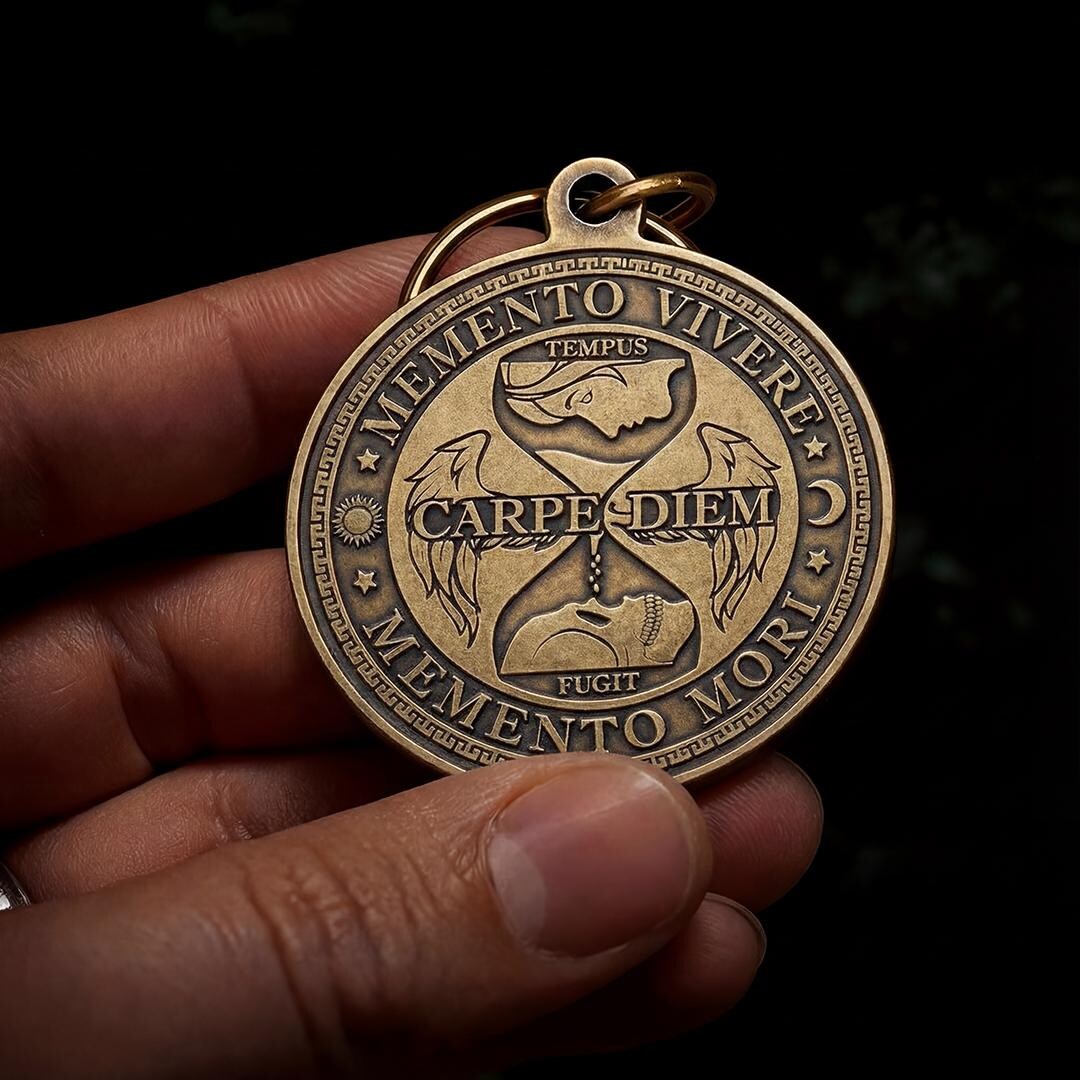 Carpe Diem Key Tag | Daily Stoic Coin | Memento Mori Key Tag ...