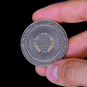 Addiction Coin EDC Reminder Coins Recovery Coin Medallion Serenity Gift ...