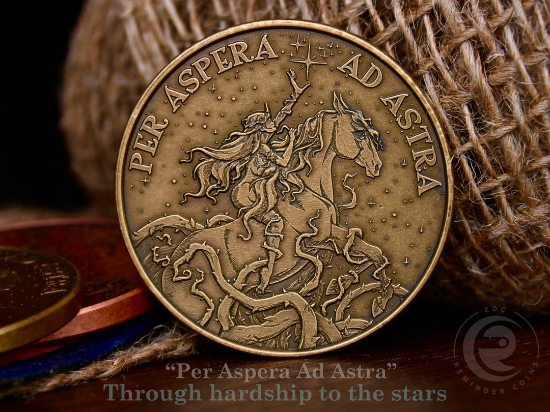 Per Aspera Ad Astra Coin EDC Reminder Challenge Coin Through the ...