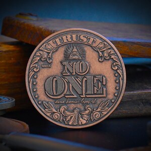 Badass Coin | EDC Copper Coin | Men Birthday Copper Anniversary Present ...