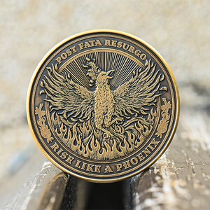 Phoenix Coin| EDC Reminder Challenge Coin | Phoenix Bird Fire Rising ...