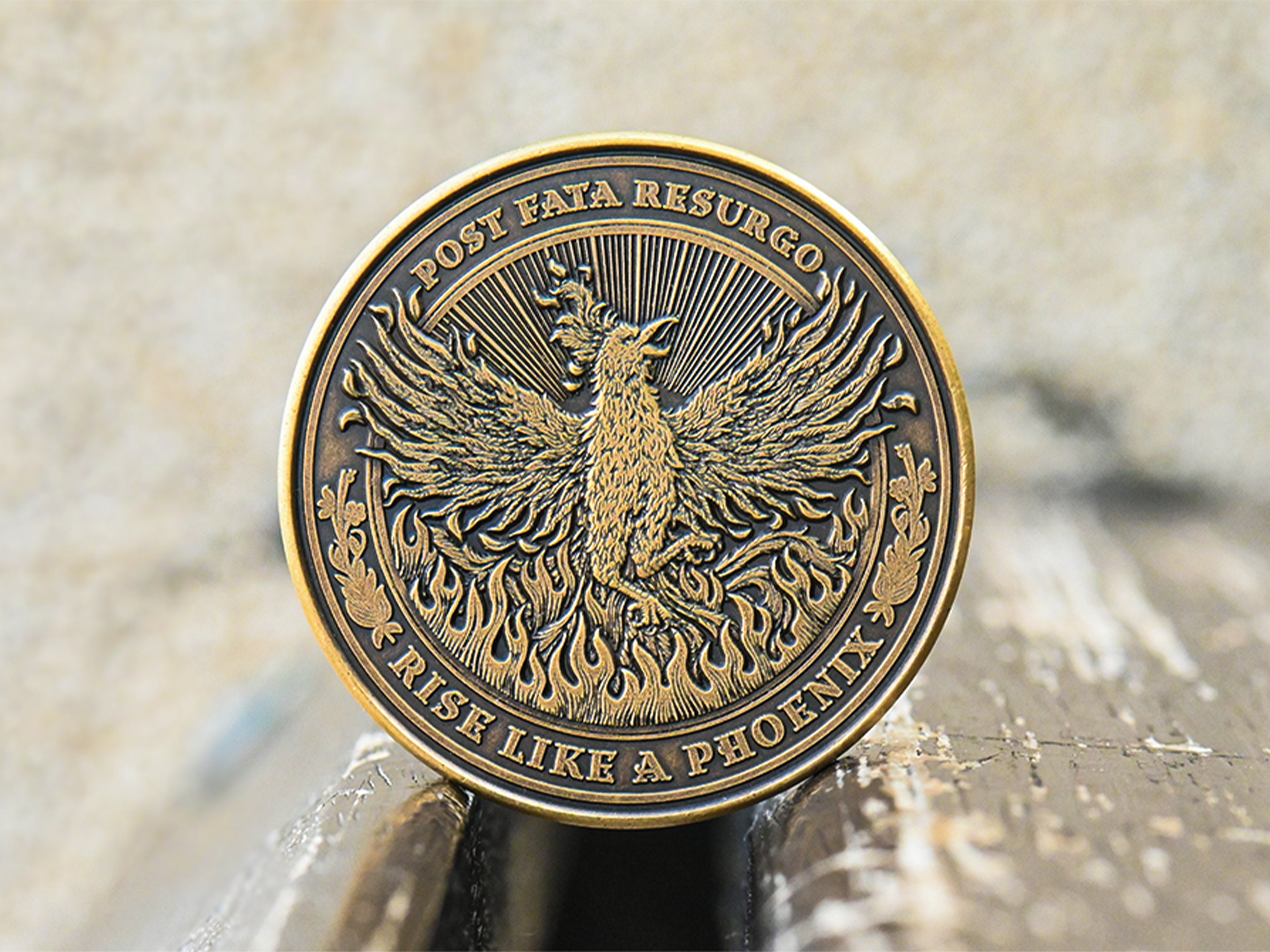 Phoenix Coin EDC Reminder Challenge Coin Phoenix Bird Fire | Etsy