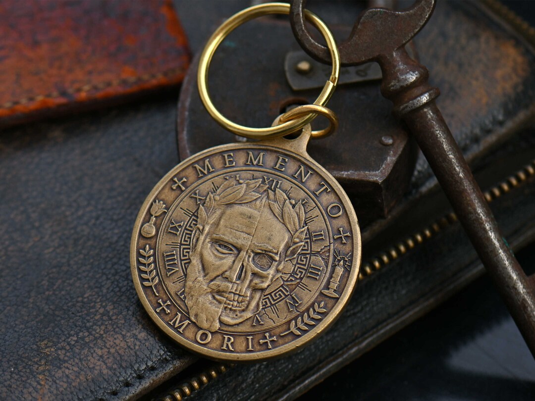 Memento Mori Key Tag Memento Mori Skull Worry EDC Coin Daily Stoic ...
