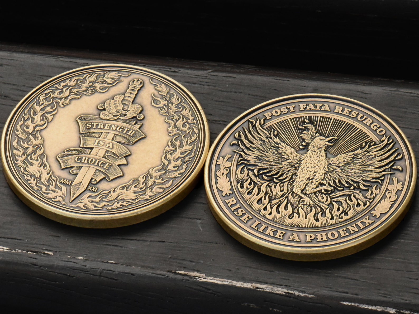 Phoenix Coin EDC Reminder Challenge Coin Phoenix Bird Fire - Etsy