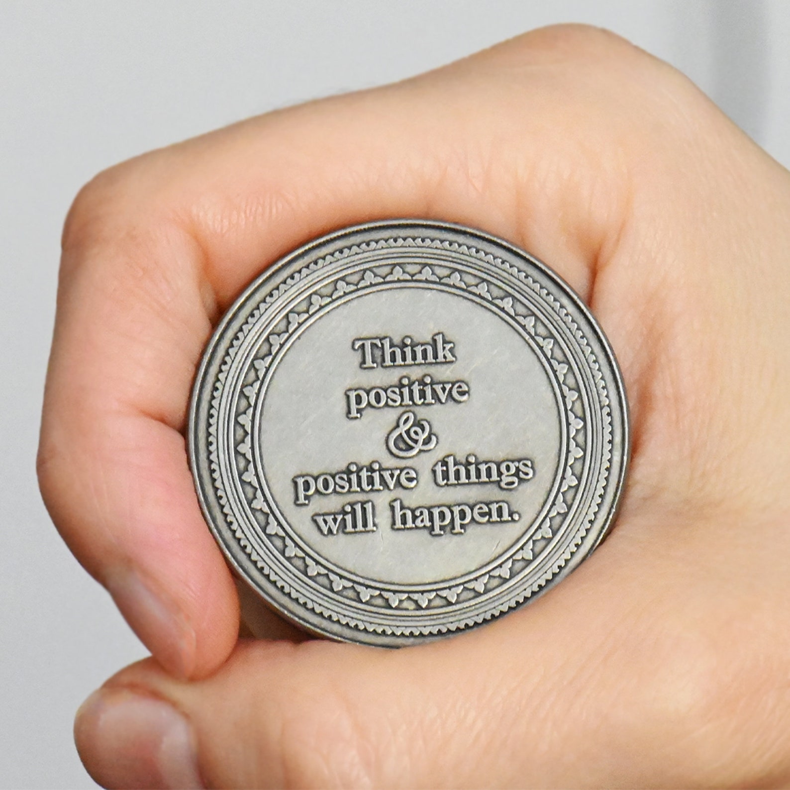 Positive Thoughts Coin Daily Reminder EDC Coin Positive | Etsy