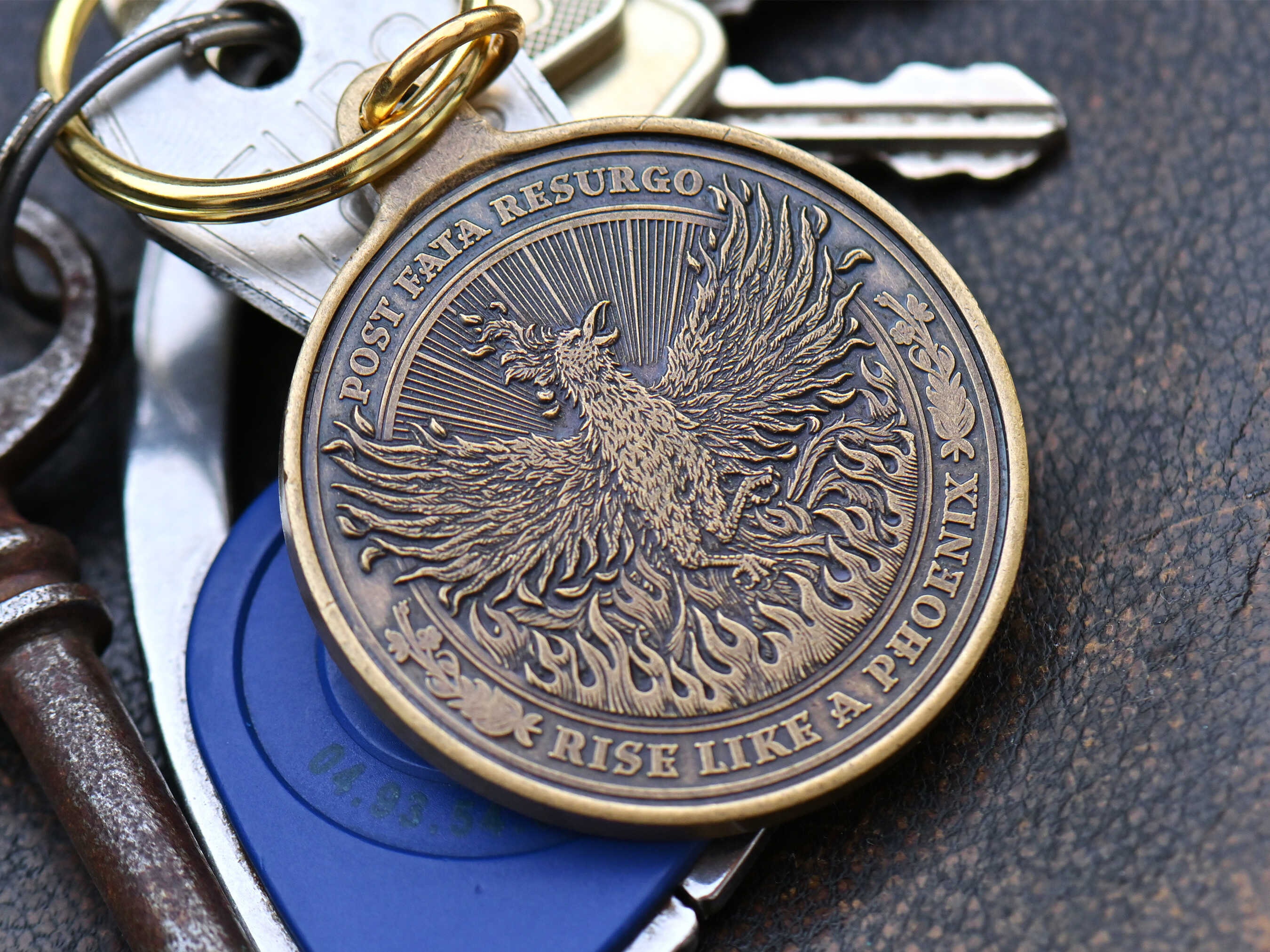 Phoenix Key Tag| Post Fata Resurgo | Rise Like a Phoenix | EDC Reminder ...