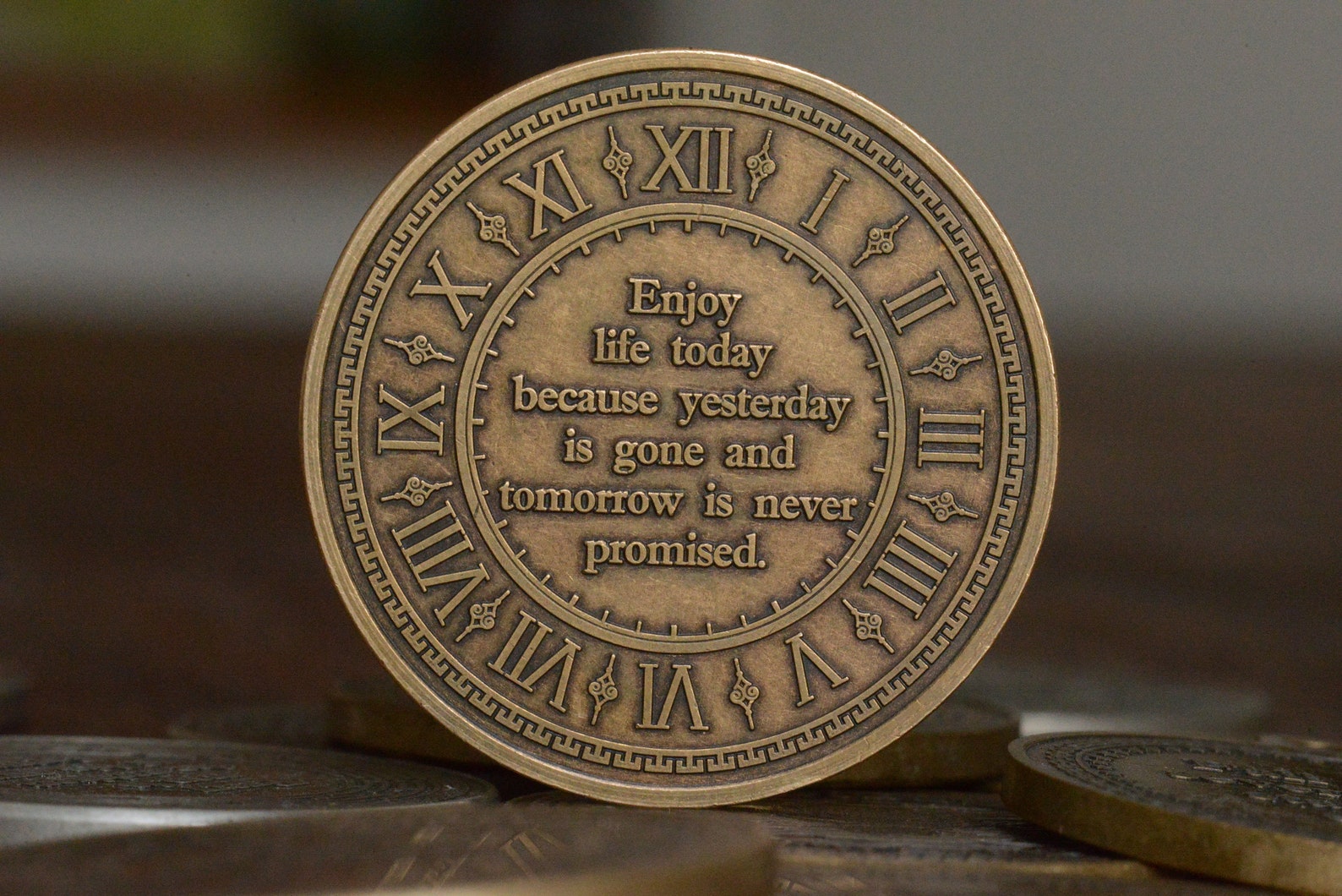 Carpe Diem Coin Daily Stoic Coin Memento Mori Bronze | Etsy