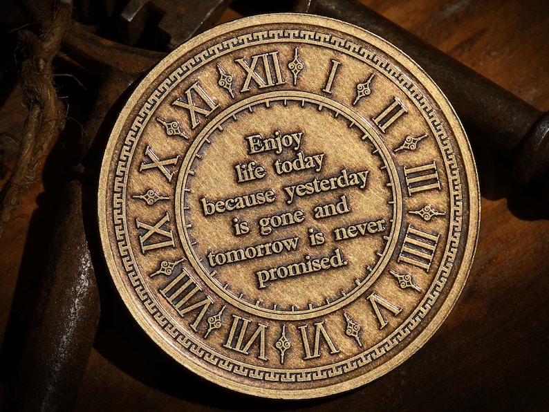 Carpe Diem Coin Daily Stoic Coin Memento Mori Bronze - Etsy