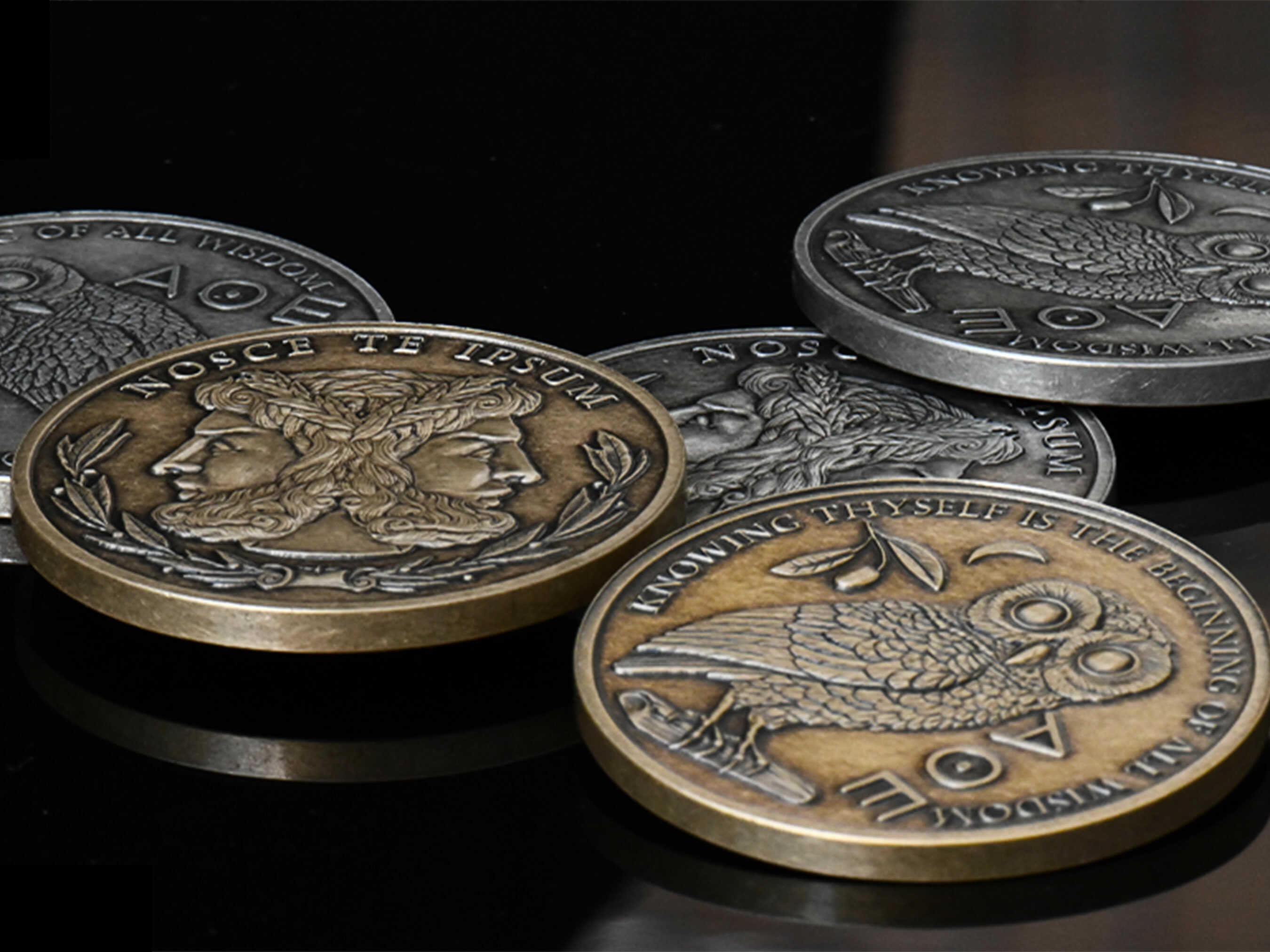 Know Thyself Coin | EDC Reminder Coins | Brass Challenge Coins | Daily ...