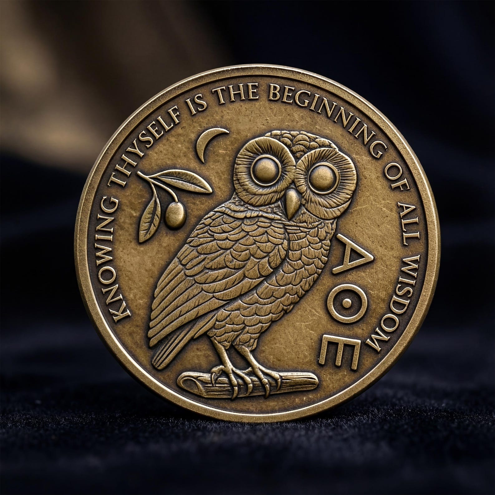 Know Thyself Coin | EDC Reminder Coins | Brass Challenge Coins | Daily ...
