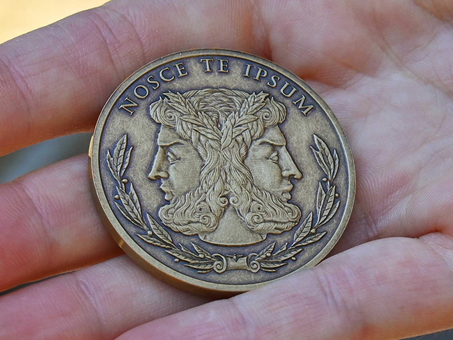 Know Thyself Coin | EDC Reminder Coins | Brass Challenge Coins | Daily ...