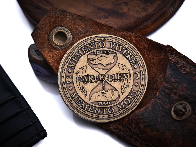 Carpe Diem Coin Daily Stoic Coin Memento Mori Bronze - Etsy