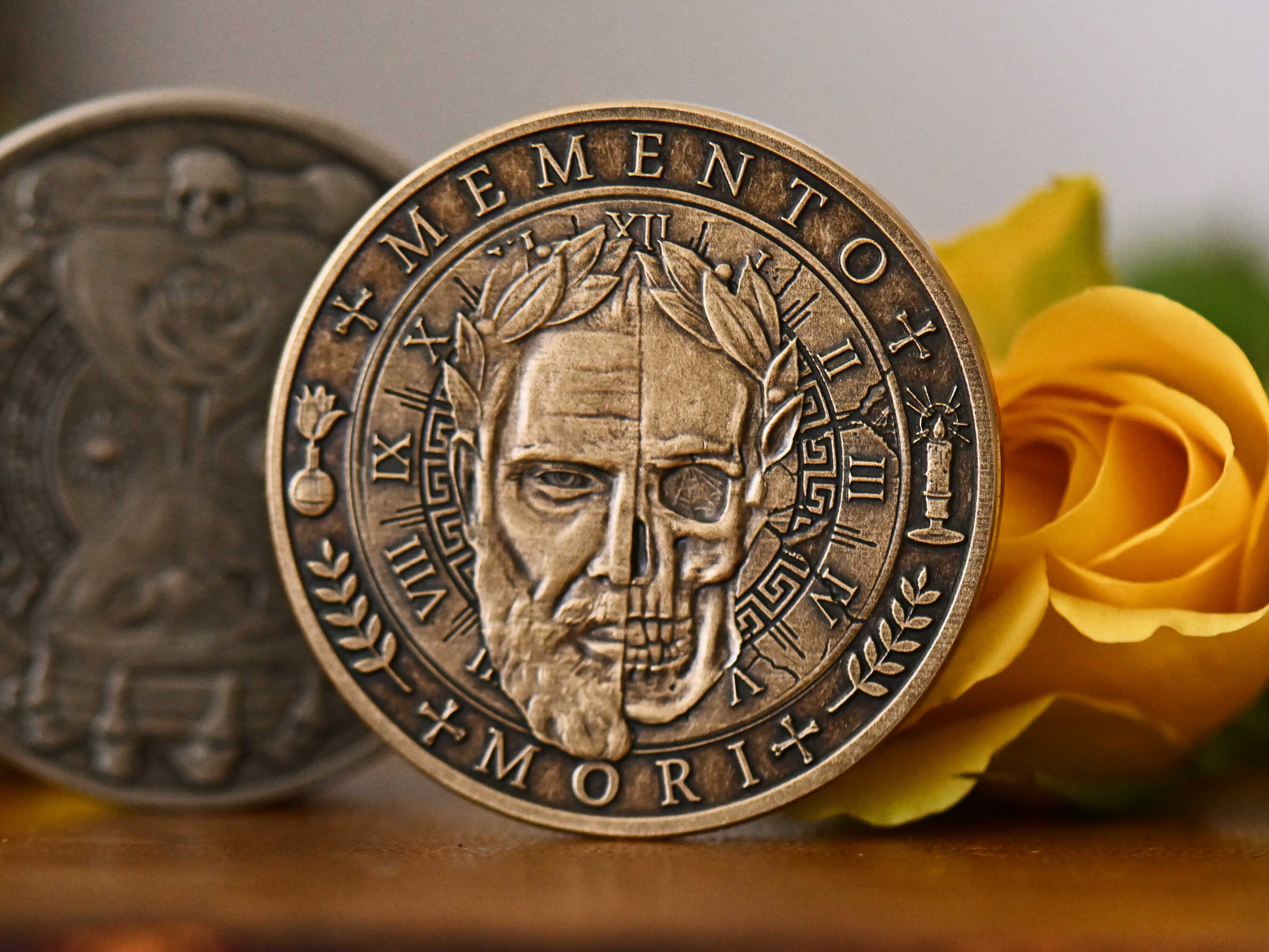 Memento Mori Coin EDC Reminder Coins Daily Stoic Quote - Etsy