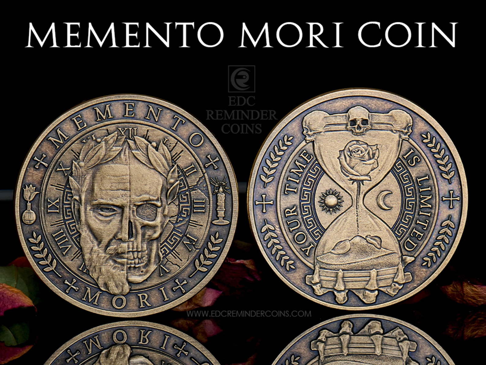 Memento Mori Coin EDC Reminder Coins Daily Stoic Quote Mindset Coin ...