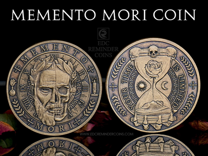 Memento Mori Coin EDC Reminder Coins Daily Stoic Quote - Etsy
