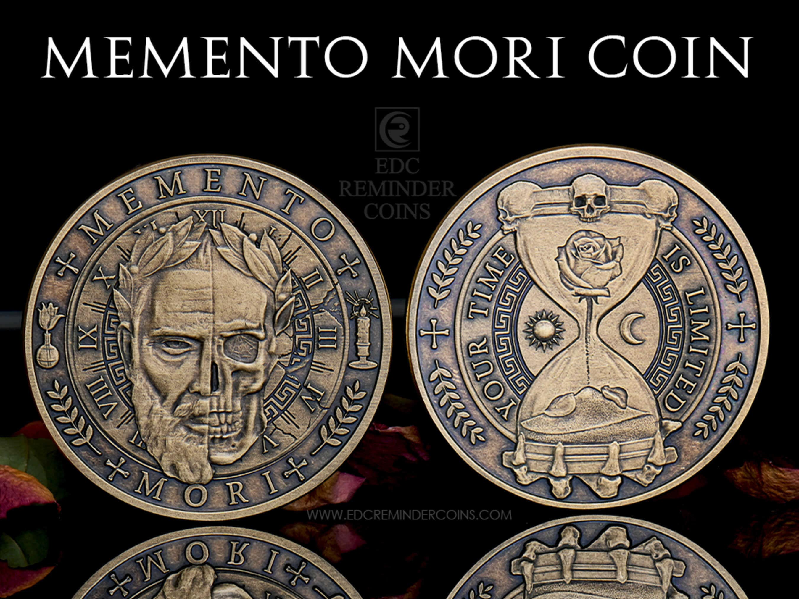 Memento Mori Coin EDC Reminder Coins Daily Stoic Quote - Etsy