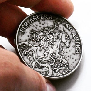 Per Aspera Ad Astra Coin | EDC Reminder Challenge Coin | Through the ...