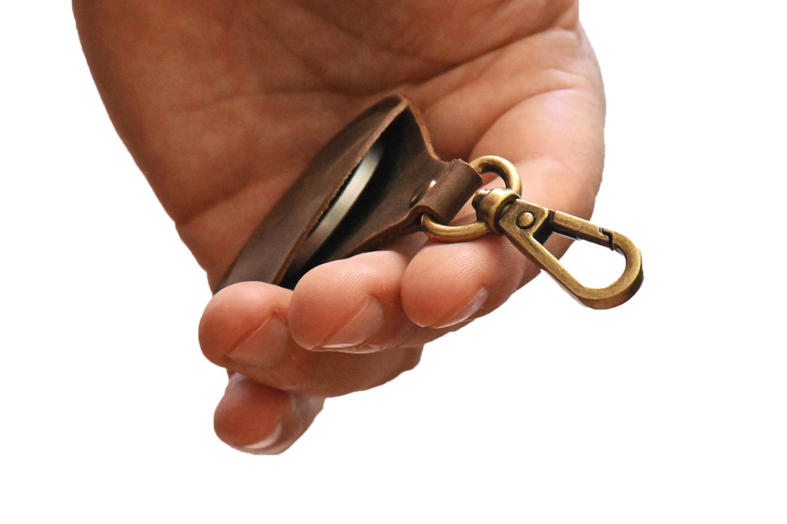 Coin Holder Leather Key Tag | Coin Slip Key Tag | Leather Coin Case ...