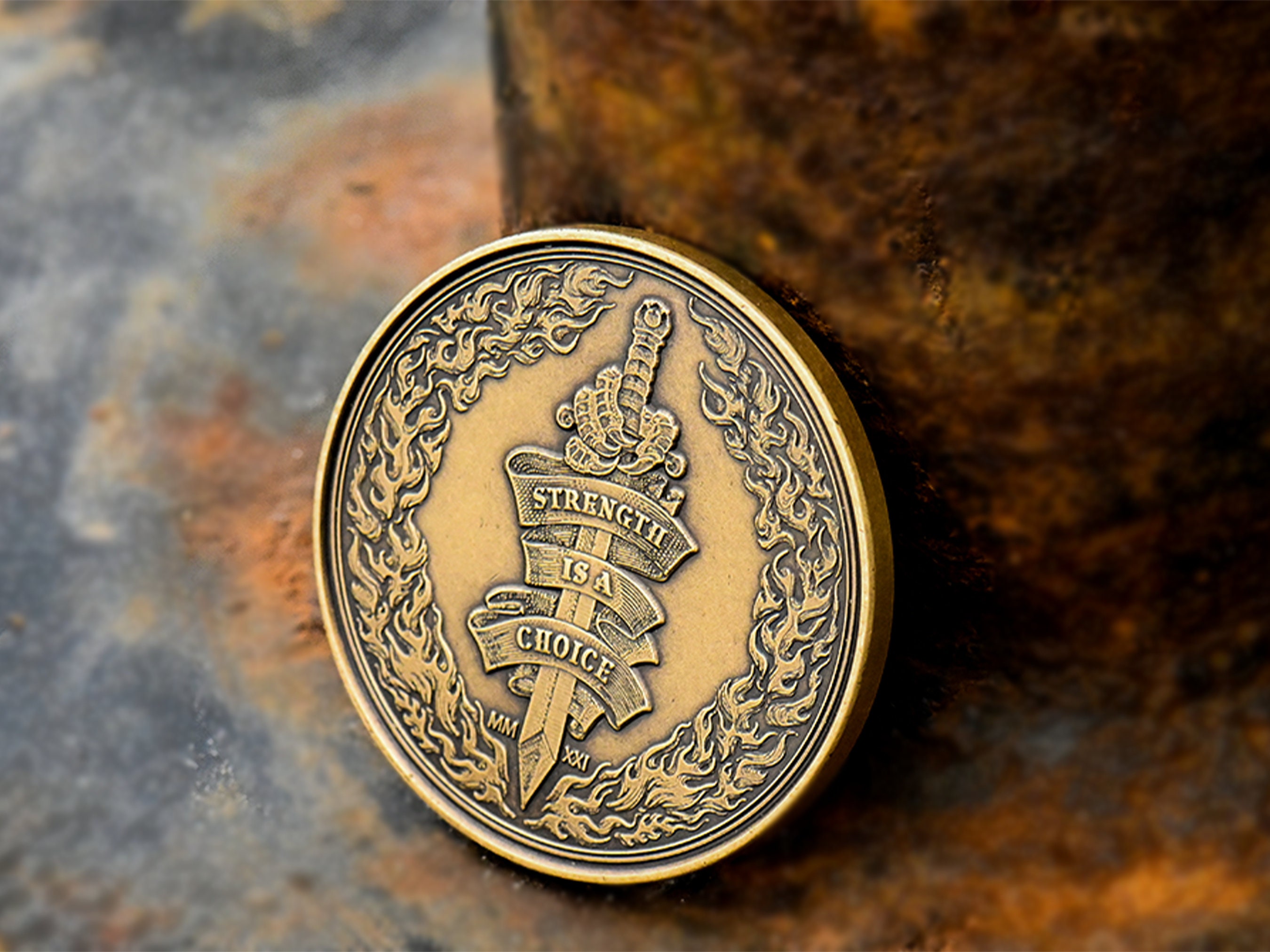 Phoenix Coin EDC Reminder Challenge Coin Phoenix Bird Fire | Etsy