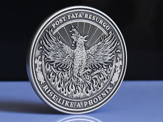 Phoenix Coin EDC Reminder Challenge Coin Phoenix Bird Fire - Etsy
