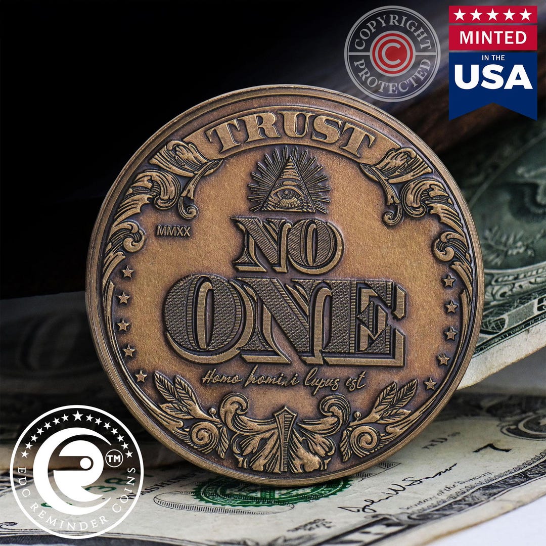 Badass Coin Trust No One Coin Reminder Coin American Dollar Gifts for ...