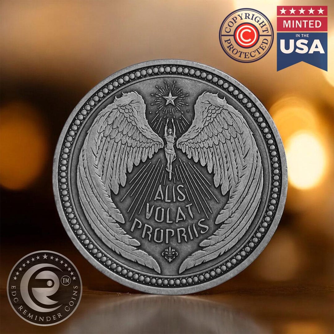 Alis Volat Propriis Coin | She Flies With Her Own Wings | Medallion ...