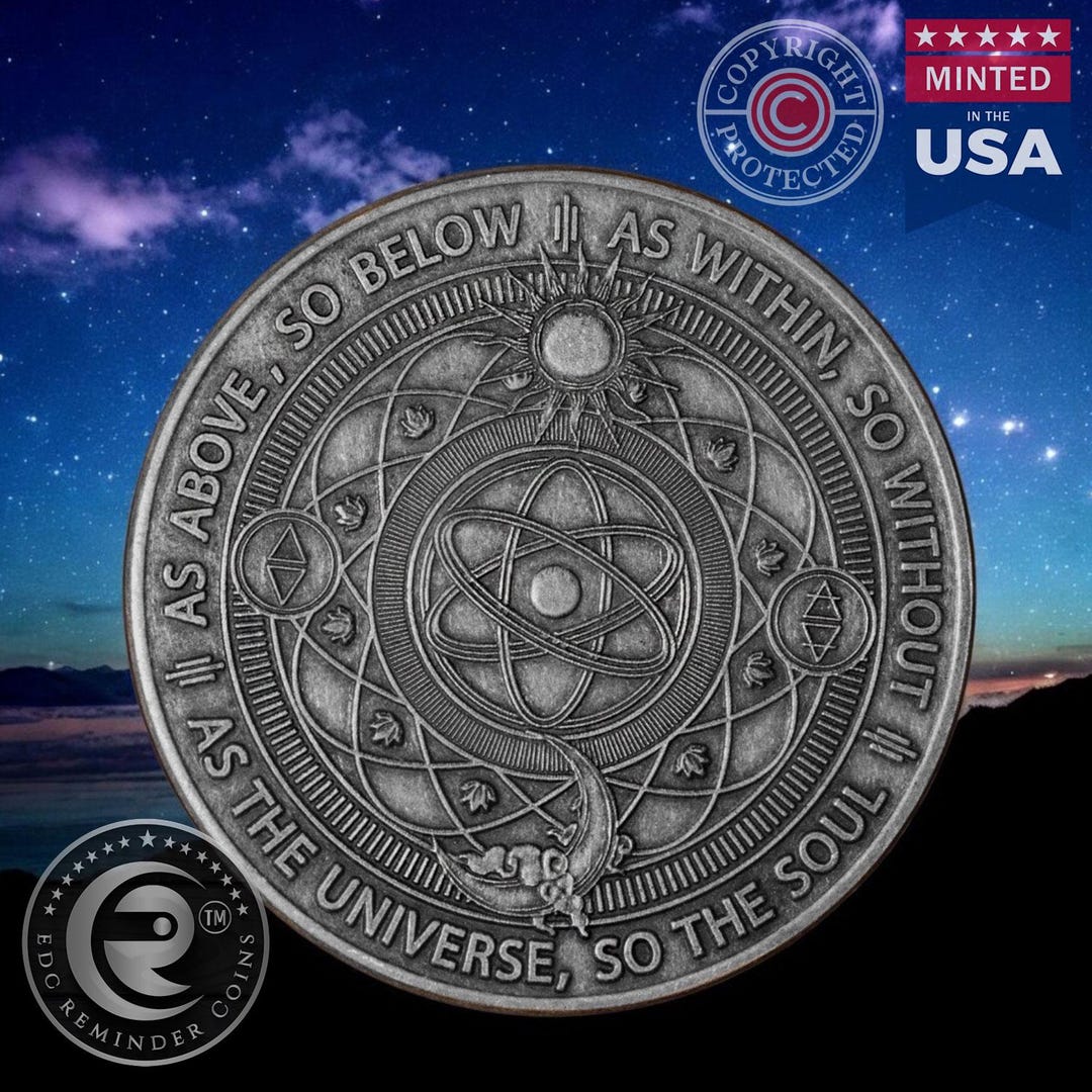 Universal Reflection Coin | EDC Reminder Coins | Quote Coin | Gift for ...