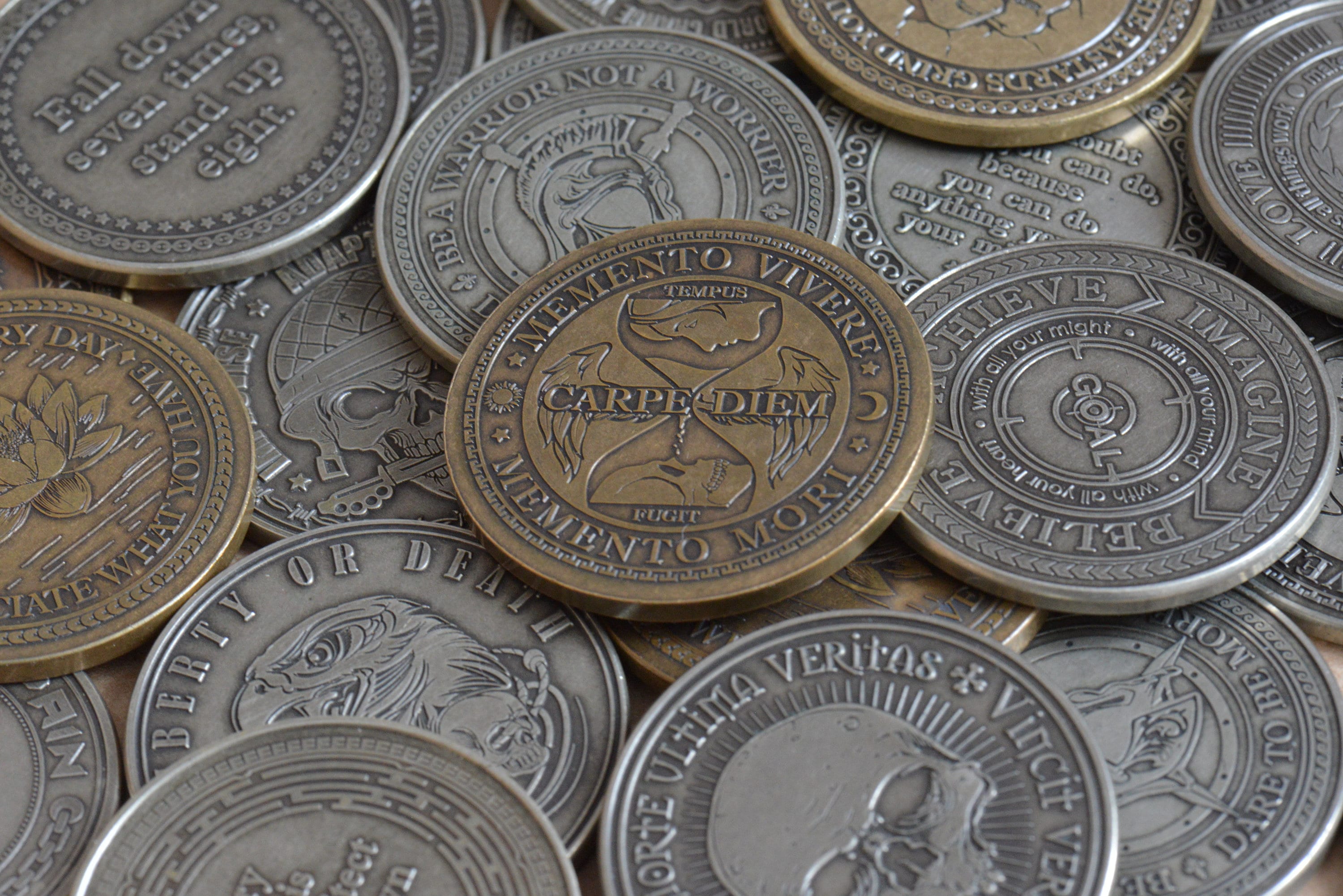 Carpe Diem Coin Daily Stoic Coin Memento Mori Bronze | Etsy
