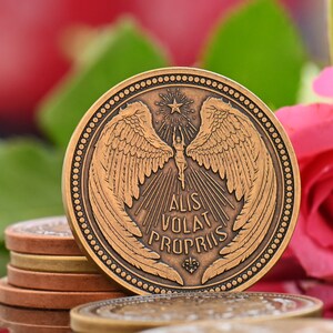 Alis Volat Propriis Coin | EDC Reminder Coins | She Flies With Her Own ...