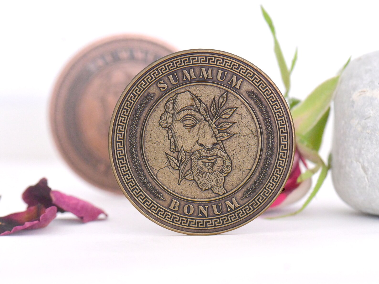 Stoic Virtues Coin Stoicism Philosophy Stoic Philosophy - Etsy