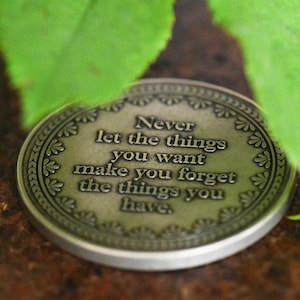 Gratitude Coin | EDC Reminder Coin Gift Best Friend | Grateful ...