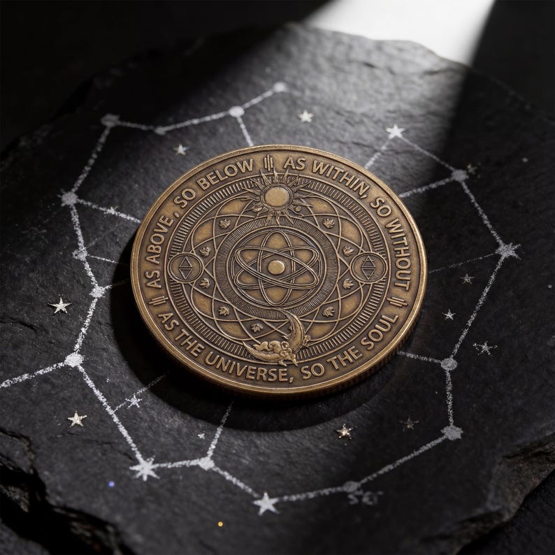 Universal Reflection Coin | EDC Reminder Coins | Quote Coin | Gift for ...