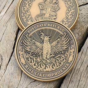 Phoenix Coin EDC Reminder Challenge Coin Phoenix Bird Fire | Etsy