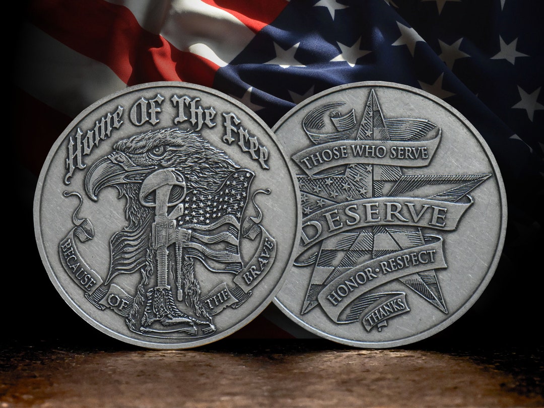 Patriotic Coin US Military American Freedom Eagle Challenge - Etsy
