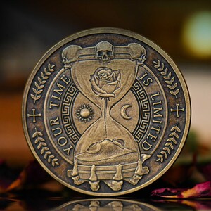 Memento Mori Coin | EDC Reminder Coins | Daily Stoic Quote Mindset Coin ...