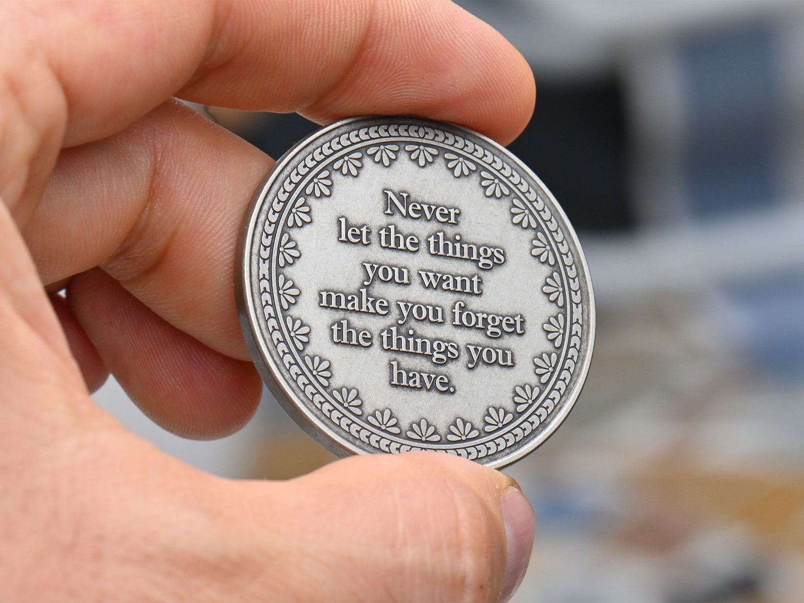 Gratitude Coin | EDC Reminder Coin Gift Best Friend | Grateful ...