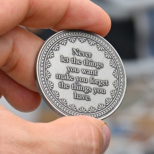 Gratitude Coin | EDC Reminder Coin Gift Best Friend | Grateful ...