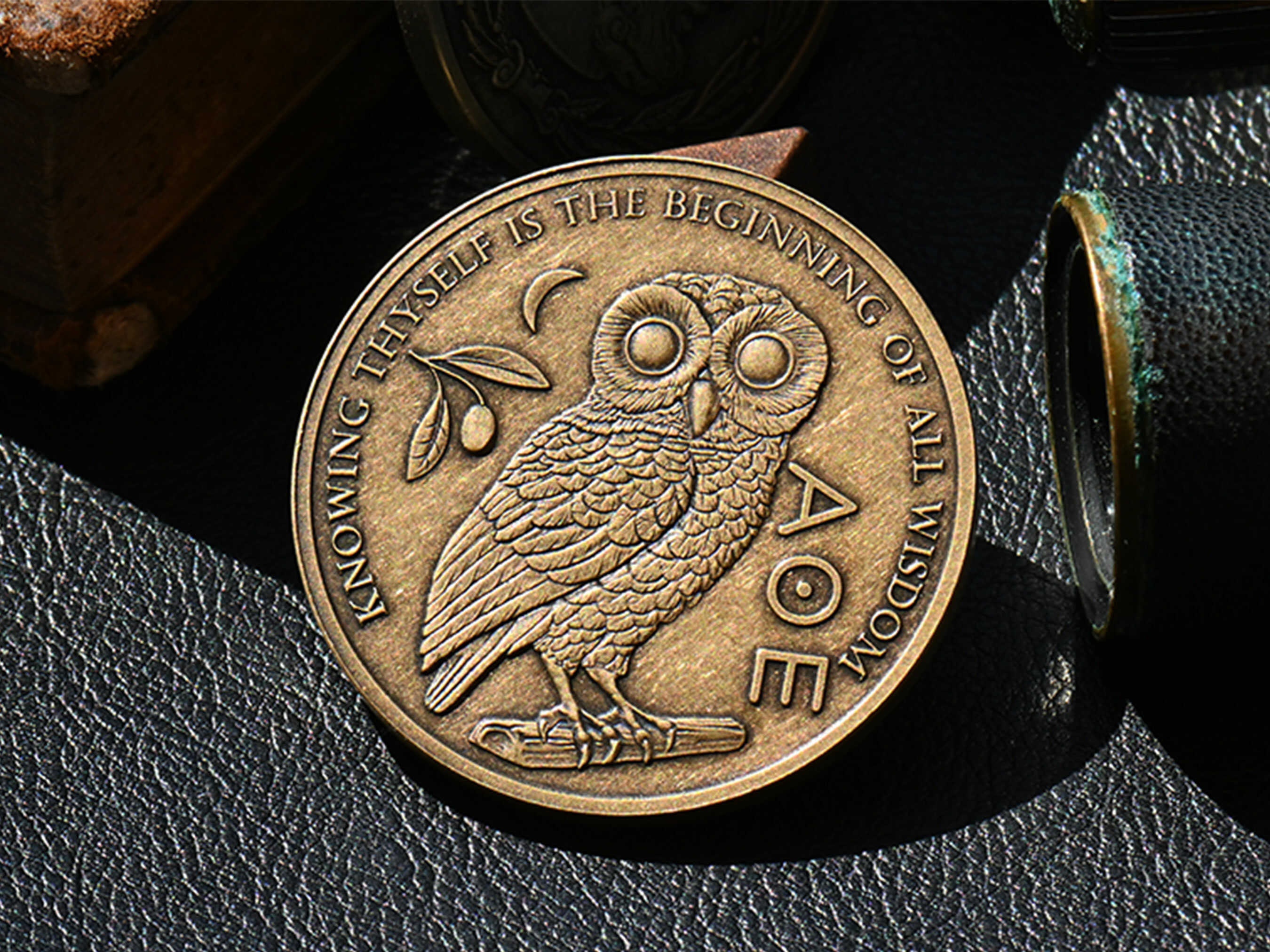 Know Thyself Coin | EDC Reminder Coins | Brass Challenge Coins | Daily ...