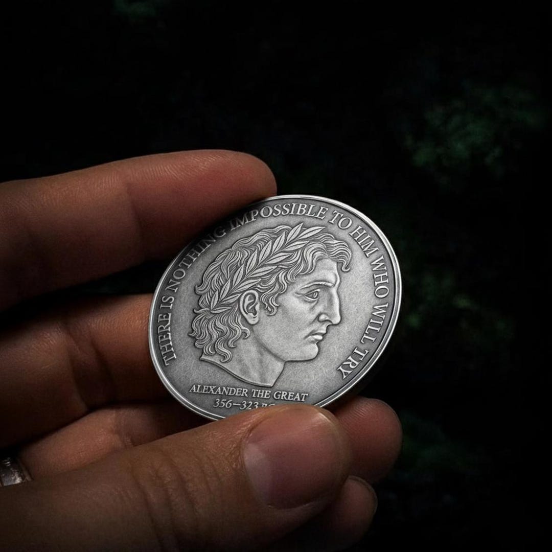 Alexander the Great Coin | EDC Reminder Coins | Daily Stoic Medallion ...
