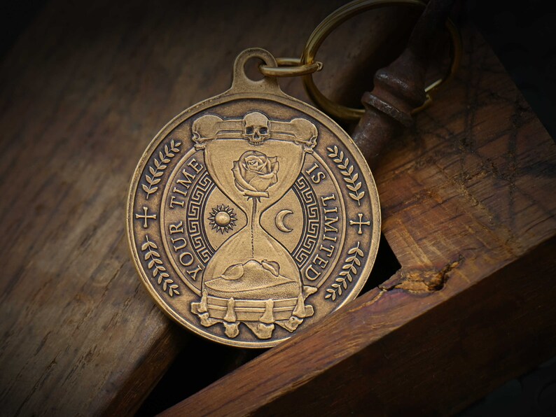 Memento Mori Key Tag Memento Mori Skull Worry EDC Coin - Etsy