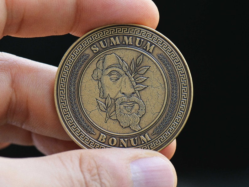 Stoic Virtues Coin Stoicism Philosophy Stoic Philosophy - Etsy