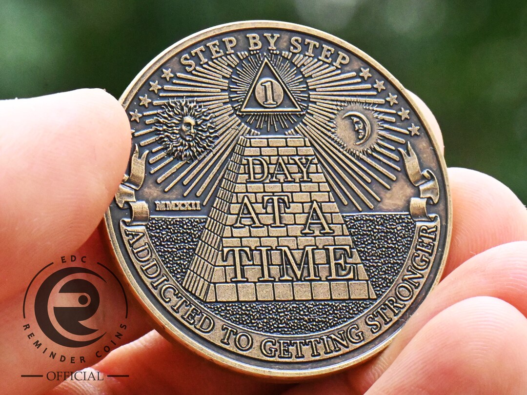 Addiction Coin EDC Reminder Coins Recovery Coin Medallion Serenity Gift ...