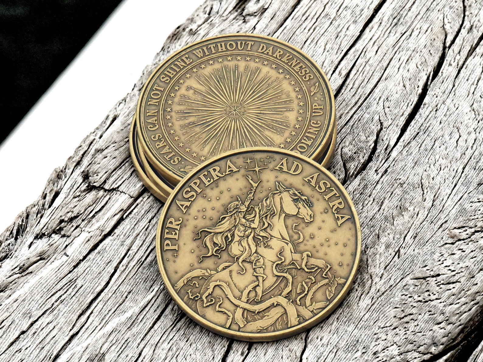 Per Aspera Ad Astra Coin | EDC Reminder Challenge Coin | Through the ...