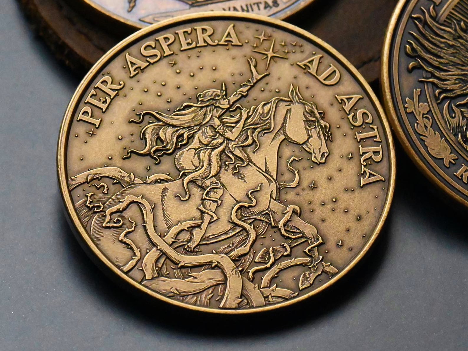 Per Aspera Ad Astra Coin EDC Reminder Challenge Coin - Etsy