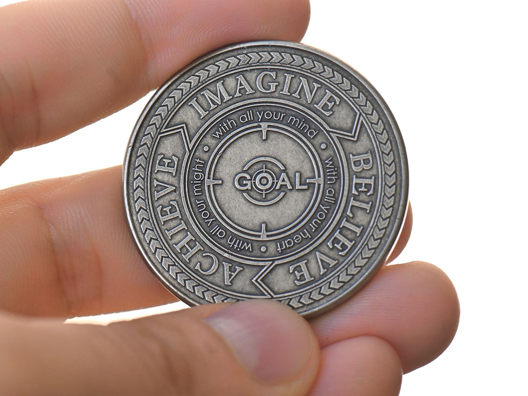 Goal Achiever Coin Hit Daily Personal Setting Life Goal Achievement ...