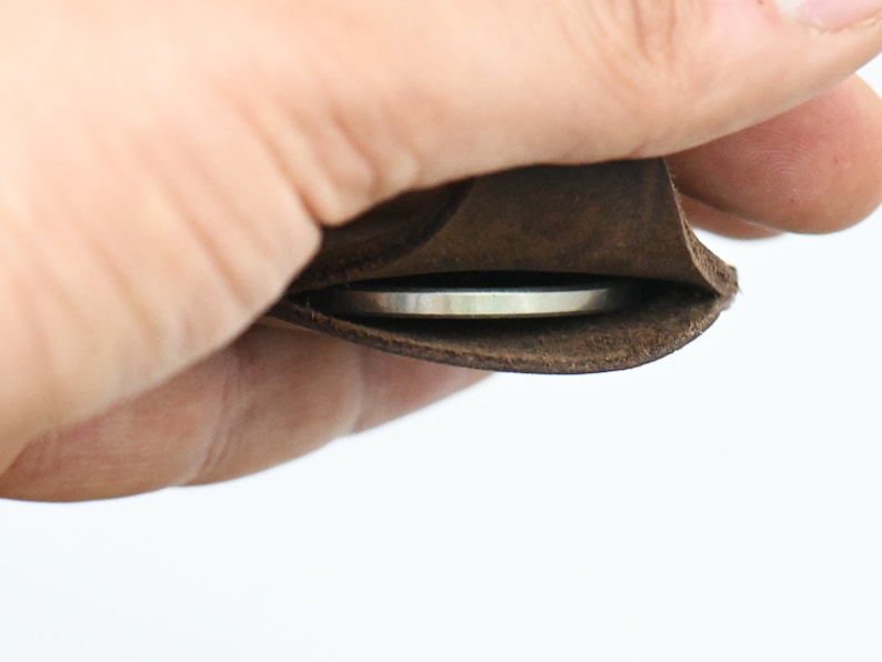 Coin Holder Leather Key Tag Coin Slip Key Tag Leather Coin - Etsy