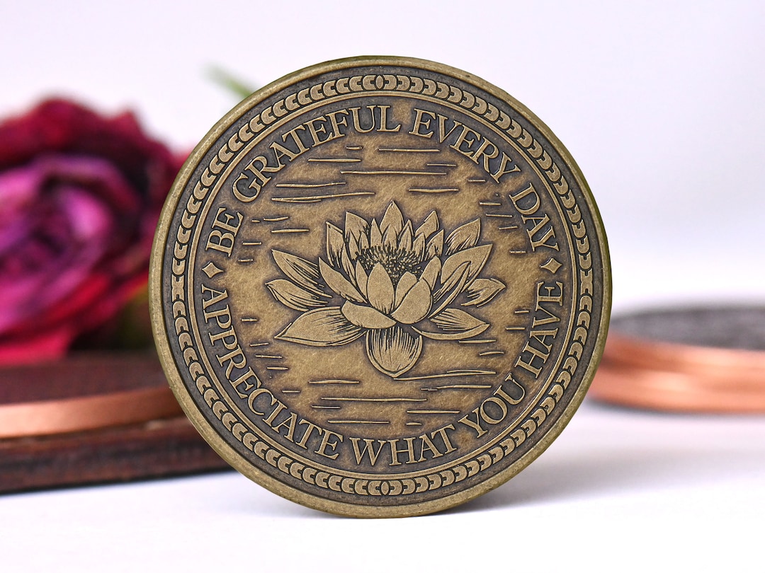 Gratitude Coin EDC Reminder Coin Gift Best Friend Grateful Self ...